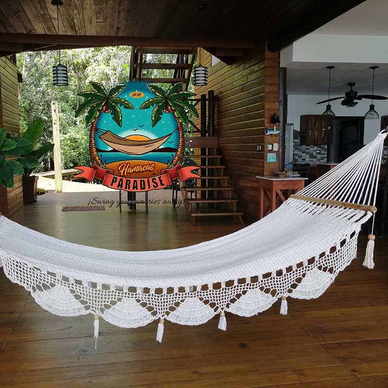 Hamaca unipersonal color blanco crudo deluxe » Hamacas Paradise